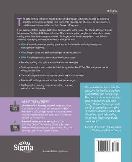 Sigma Marketplace | The Nurse Manager's Guide to Innovative Staffing, Third Edition